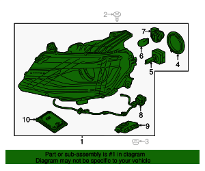 84364823 Headlamp - New OEM Part From GM Parts Direct | GM Parts Store