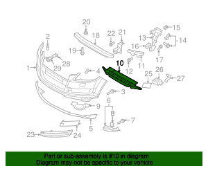 4L0-807-550 - Bumper Cover Support Rail 2007-2009 Audi Q7 ...