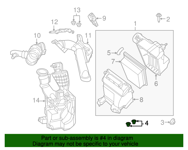 2004-2021 Nissan Air Cleaner Assembly Rubber Mount 16557-6N20A ...