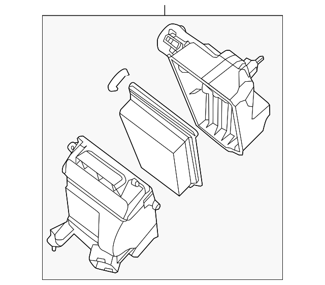 2013-2019 Nissan Sentra Air Filter and Housing Assembly 16500-3RC2A ...