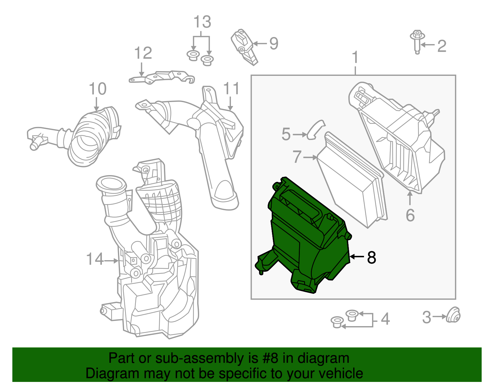 2013-2019 Nissan Sentra Air Cleaner Body 16528-3RC2A | Kline Nissan