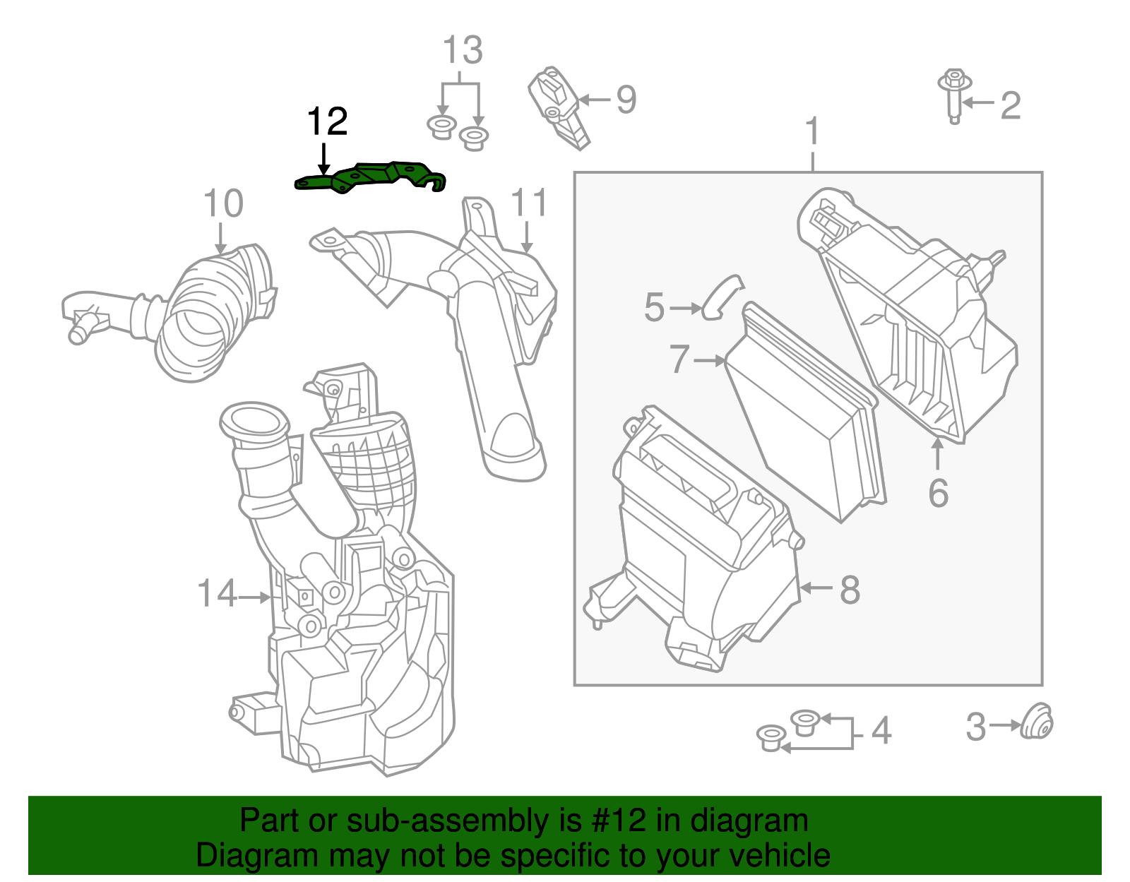 2011-2019 Nissan Rear Duct Bracket 16588-1KT0A | Nissan RVA