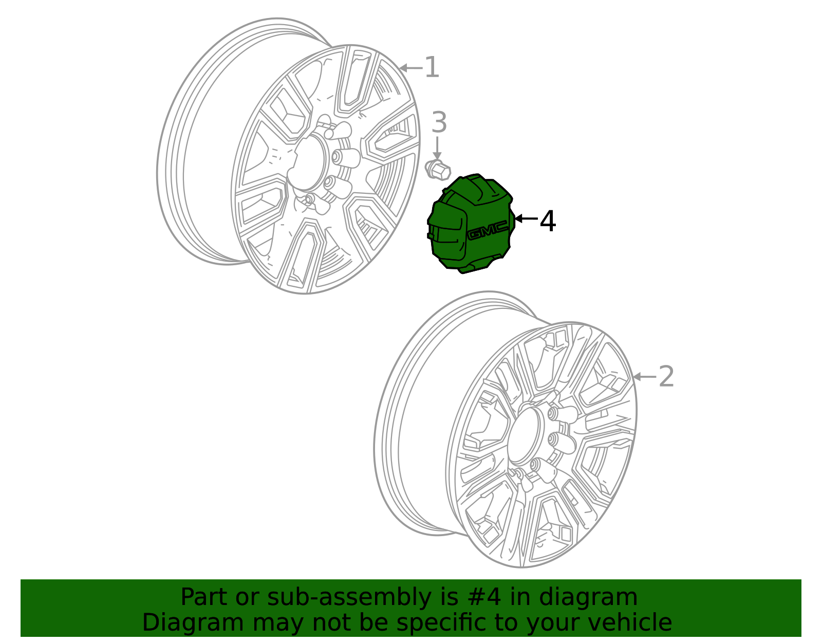 2025 GMC Wheel, Alloy 87839696 GM | GMPartsDirect.com