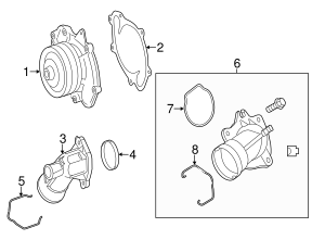 642-200-23-15 - Engine Coolant Thermostat Kit 2012-2017 Mercedes-Benz ...
