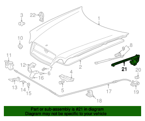 208-880-01-28 - Hood Hinge 1998-2003 Mercedes-Benz | AutoNationParts.com