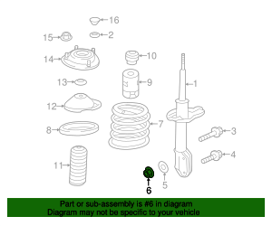 2009-2020 Subaru Strut Nut 902380008 | TascaParts.com