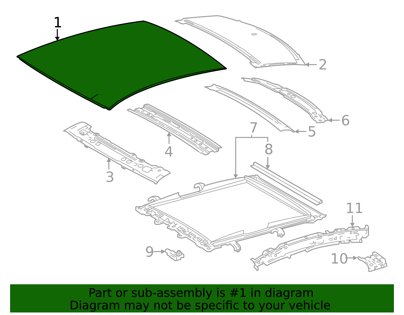 63201-62011 - 2022-2024 Toyota Mirai - Glass Panel | Nucar Toyota Parts