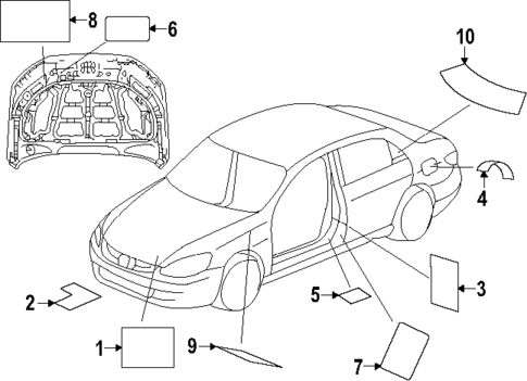 Labels for 2025 Honda Accord | Genuine Honda Parts