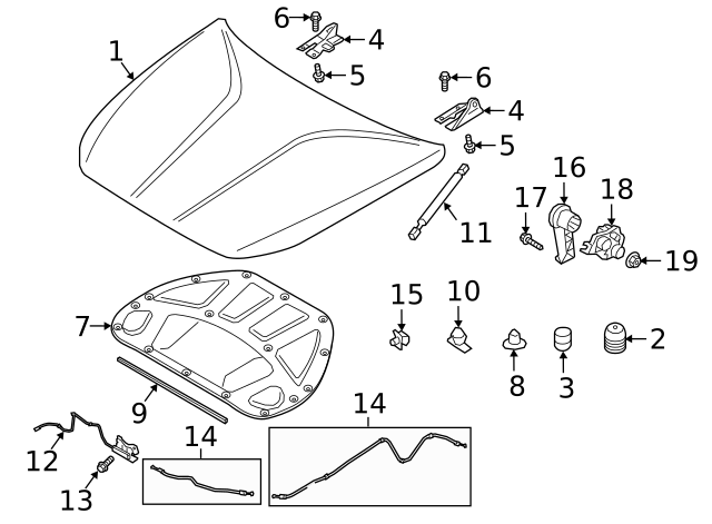 2017-2023 Hyundai Insulator Clip 81126-F2000 | OEM Parts Online