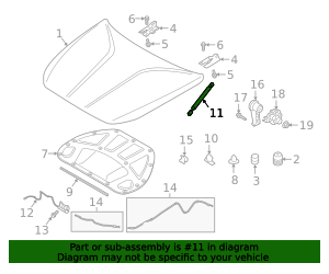 2019-2023 Genesis G70 Lifter Hood 81161-G9000 | OEM Parts Online