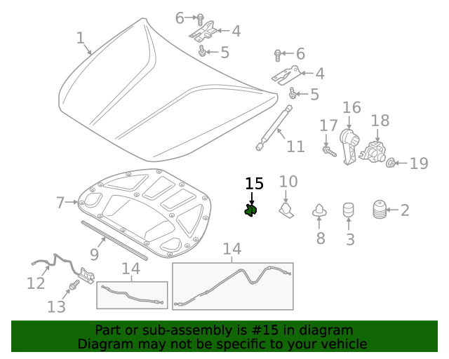 1991-2023 Hyundai Release Cable Clip 81199-33000 | OEM Parts Online