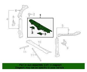 2018 Toyota Camry Upper Tie Bar 53205-33901 | McGeorge Toyota Parts