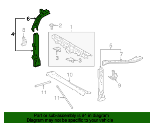 Genuine Toyota Outer Support part# 53202-06231 for 2018-2024 Toyota ...