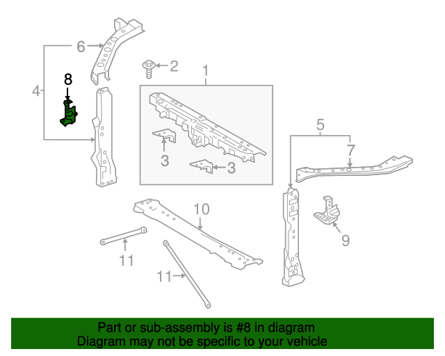 52141-06170 - Upper Arm - 2018-2023 Toyota Camry | DiscMonster