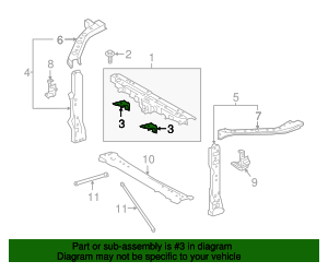 52198-53020 - Bumper Cover Bracket - 2016-2024 Toyota | OEM Genuine ...