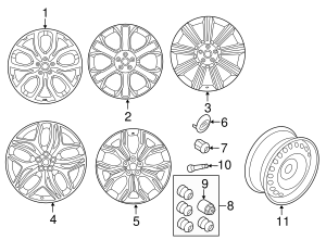 Genuine OEM Wheel Nut Part# 605123499 Fits Jaguar Land Rover Cary
