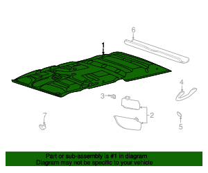 2003-2004 Ford Excursion Headliner 3C7Z7851944AAA | QuirkParts