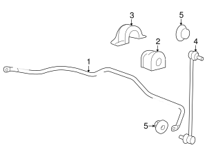 2007-2014 Honda CR-V Bush, Front Stabilizer Holder 51306-SWA-A01 ...