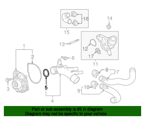 2016-2022 GM Engine Water Pump Inlet Pipe O-Ring 12650512 | GetOEMParts.com