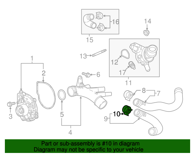 2017 GM Heater Water Auxiliary Pump Inlet Hose 84220236 | Karl Kustoms ...