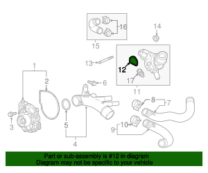 2016-2022 GM Engine Coolant Thermostat Housing Gasket 12650486 GM ...