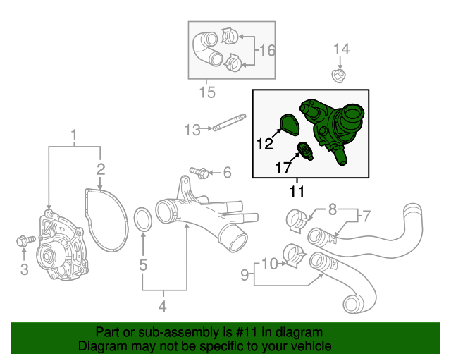 2016-2021 GM Thermostat Housing 24588515 | TascaParts.com