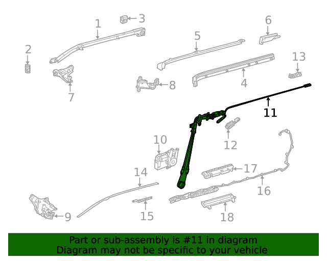 85016-08020 - Sliding Door Lock Actuator Cable - 2021-2023 Toyota ...