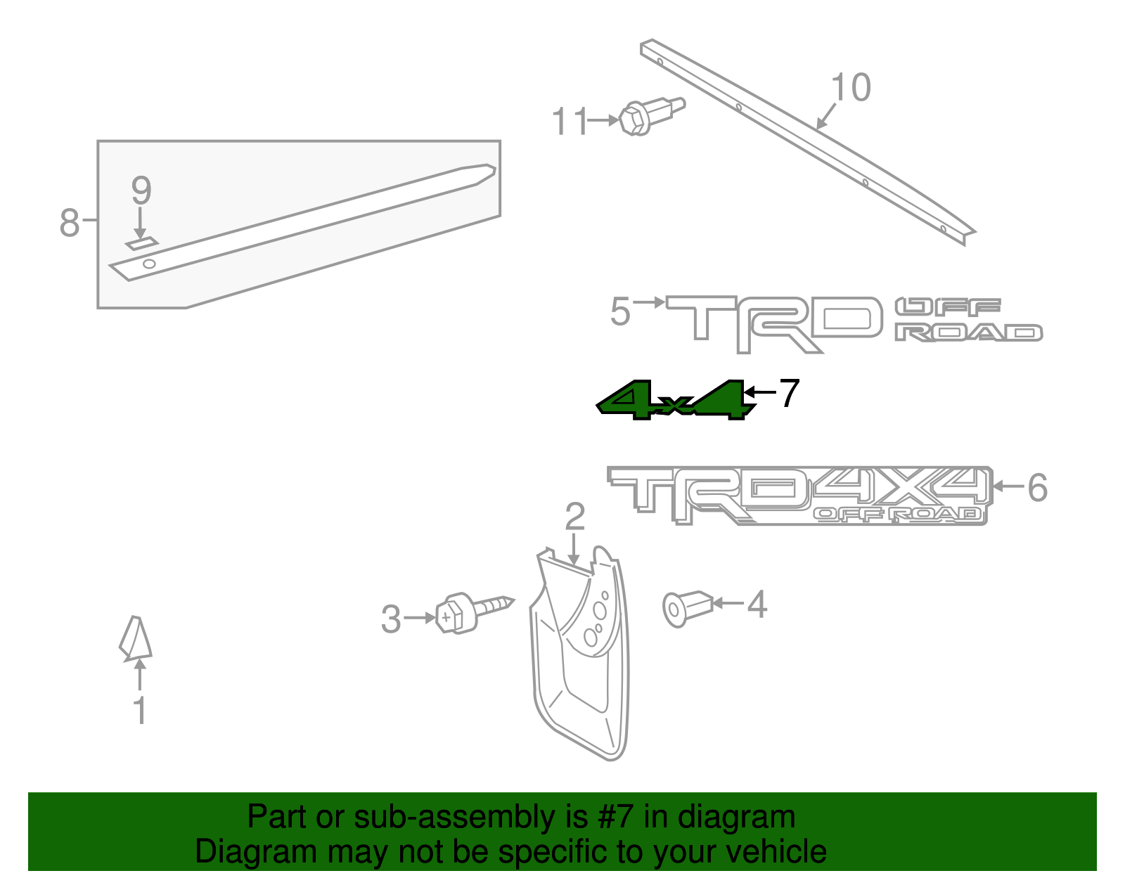 2015-2021 Toyota Genuine Toyota 17-20 Tacoma 15-20 Tundra TRD PRO Black ...