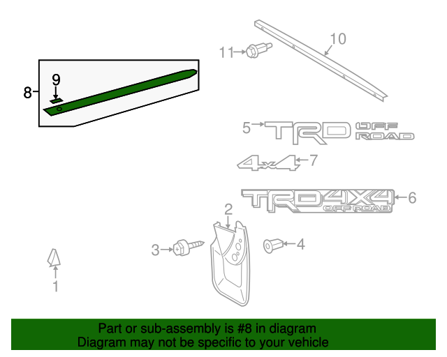 Toyota Side Trim Panel Part# 662480c081 | Toyota Of Colorado Springs Parts