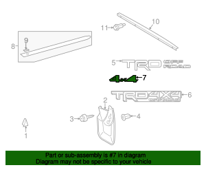 75473-0C030 - Tailgate Emblem (Rear) - 2007-2021 Toyota | OEM Genuine ...