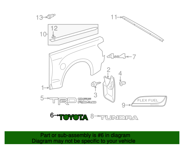 75444-0C010 - Nameplate 2007-2013 Toyota Tundra | Longo Toyota Parts