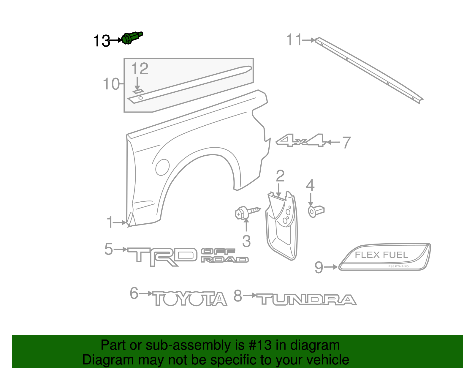 Toyota Bumper Cover Clip Part# 90467a0008 | Toyota Of Colorado Springs ...