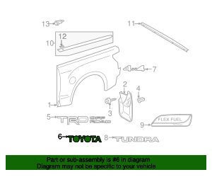 75444-0C010 - Nameplate 2007-2013 Toyota Tundra | Longo Toyota Parts