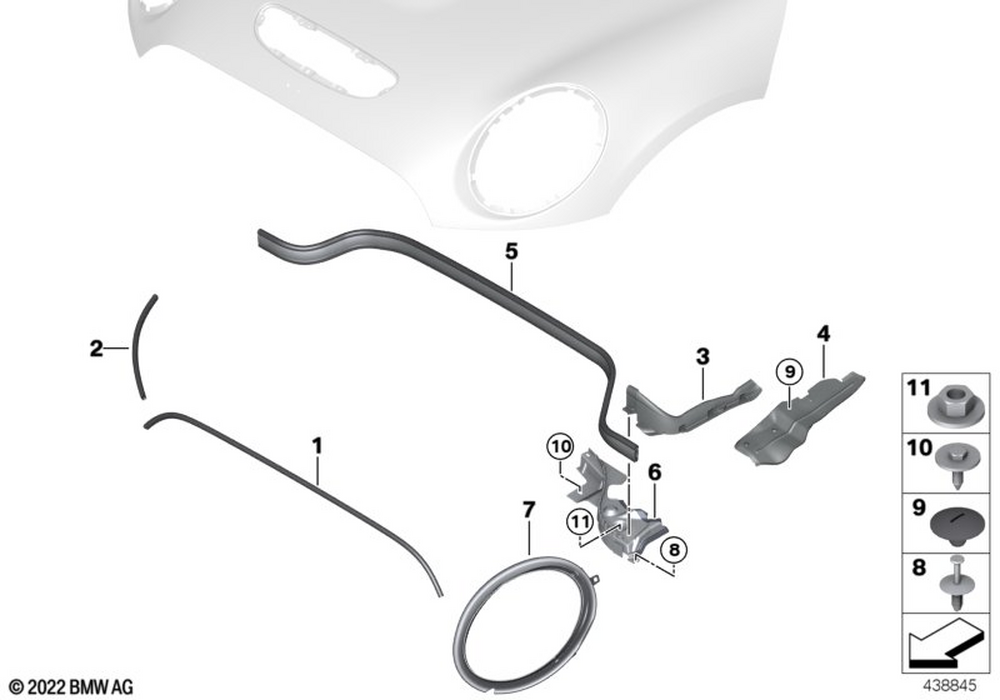 2013-2024 Mini Seal, Wheelhousing, Right 51767297242 | Retail ...