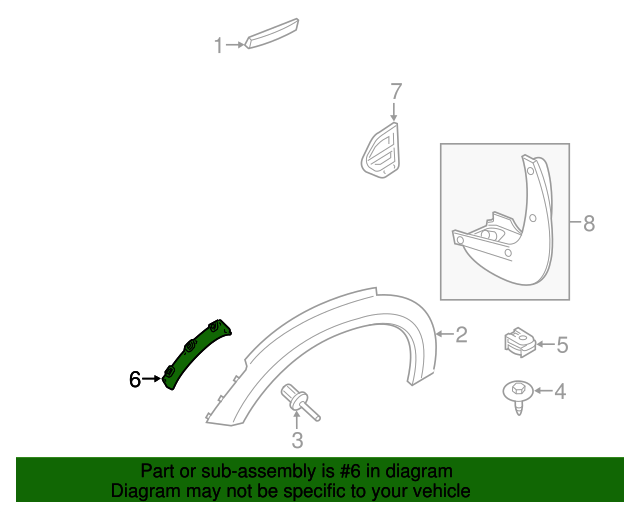 51-77-7-410-644 - Wheel Opening Molding Bracket - 2017-2024 Mini Cooper ...