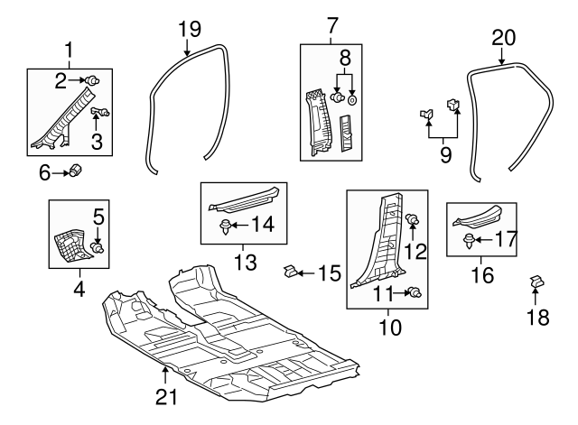 2010-2015 Lexus RX450h Front Sill Plate 67920-0E060-C0 | OEM Parts Online