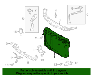 KD53-53-110A - Radiator Support - 2013-2015 Mazda CX-5 | Werner Mazda Parts