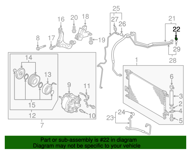 2008-2024 Mitsubishi A/C Line O-Ring MR513496 | Mitsubishi Parts ...