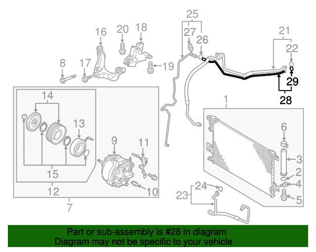 7815B251 - Discharge Line 2011-2017 Mitsubishi Outlander Sport ...