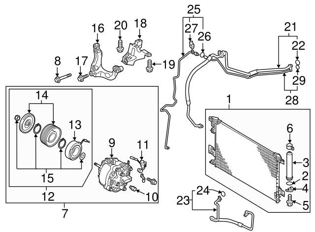 2014-2019 Mitsubishi A/C Compressor 7813A969 | Mitsubishi Parts ...