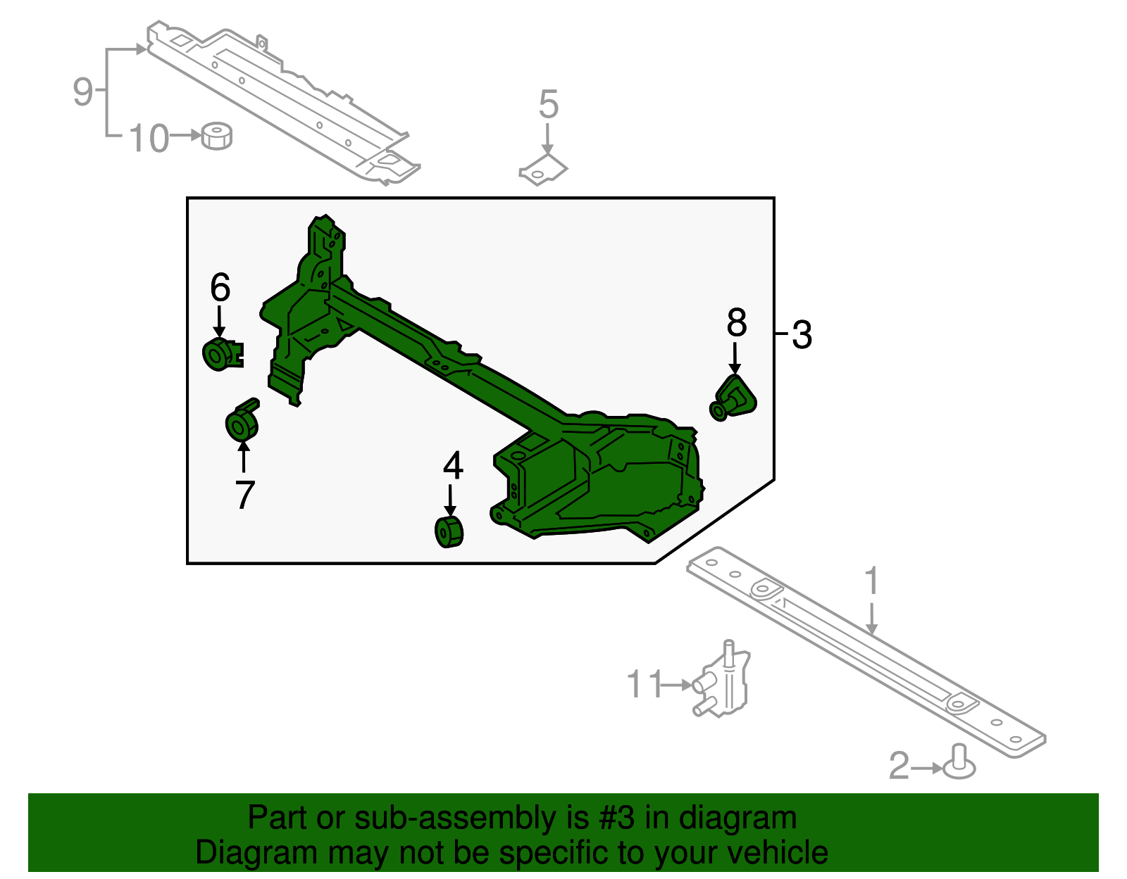 2017-2020 Lincoln Continental Upper Tie Bar GD9Z-16138-A | OEM Parts Online