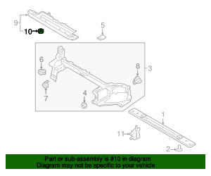 2017-2021 Ford Mount Panel Nut -W520802-S307 | TascaParts.com