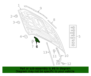 4M8-823-185-C - Hood Safety Catch 2019-2022 Audi | AutoNationParts.com