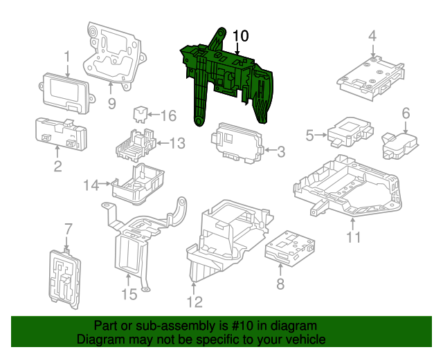 205-545-61-00 - Control Module Mount Bracket 2015-2018 Mercedes-Benz ...