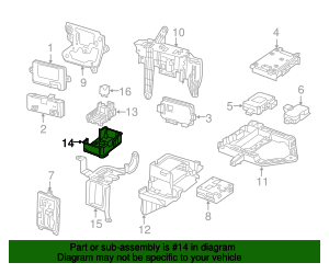 205-540-08-40 - Fuse & Relay Box Bracket 2015-2019 Mercedes-Benz ...