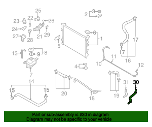 2006-2011 Hyundai HVAC Heater Hose 97312-3K100 | OEM Parts Online