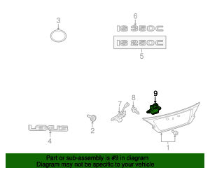 84945-53010 - Trunk Lid Release Switch 2010-2015 Lexus ...