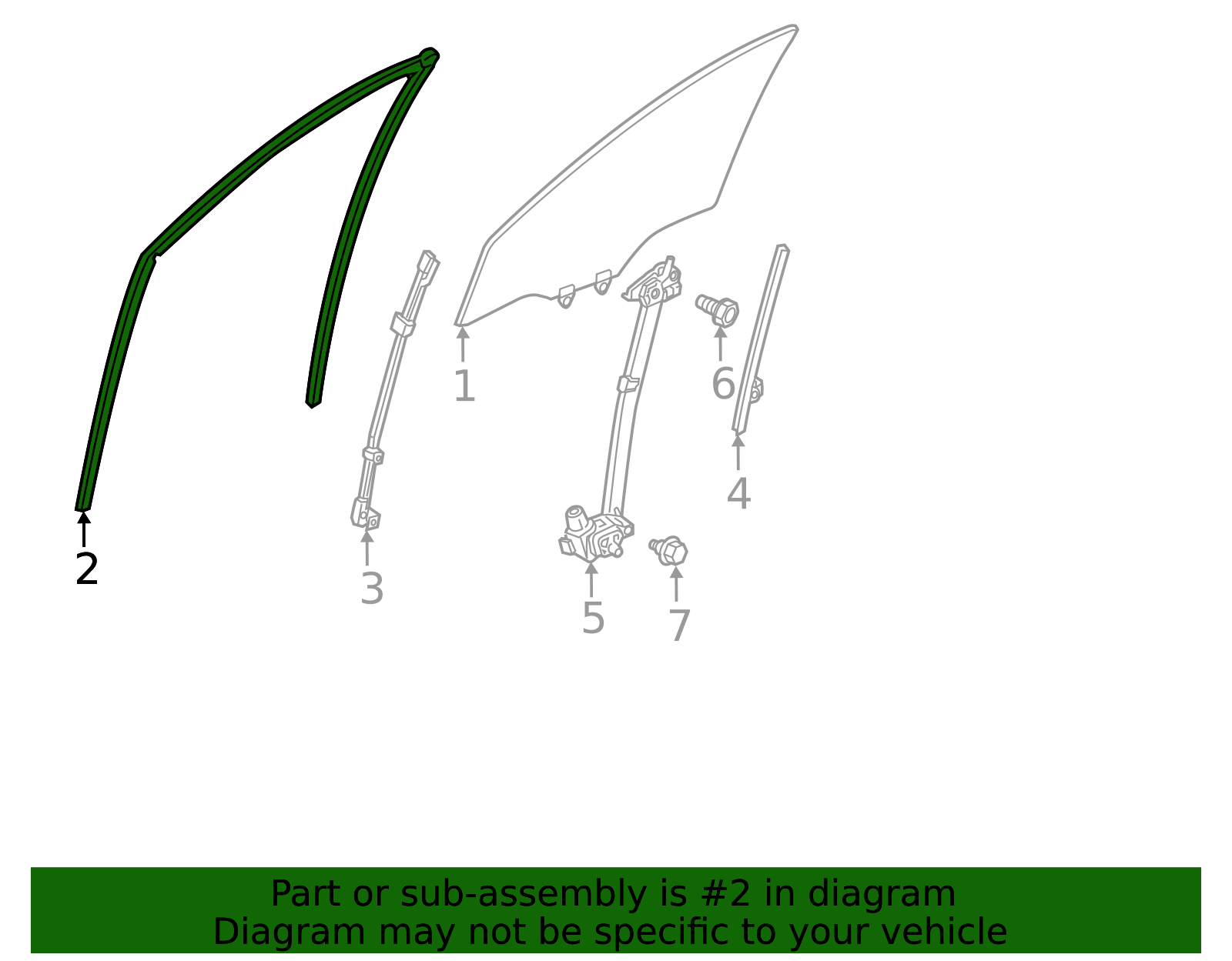 Genuine OEM Acura - Run Channel Part# 72235-TJB-A11 | Acura Parts For Less