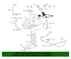 2010-2022 GM Diesel Emissions Fluid (DEF) Tank Filler Hose 20945532 ...