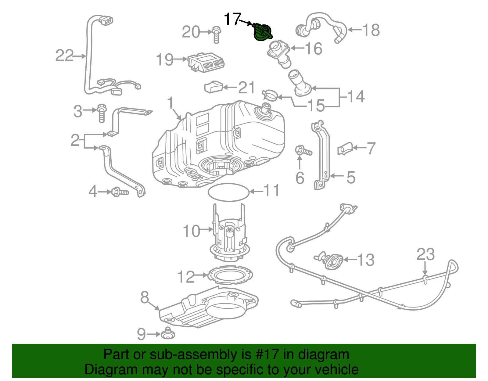 2010-2022 GM Diesel Emissions Fluid (DEF) Tank Filler Cap 22753134 GM ...